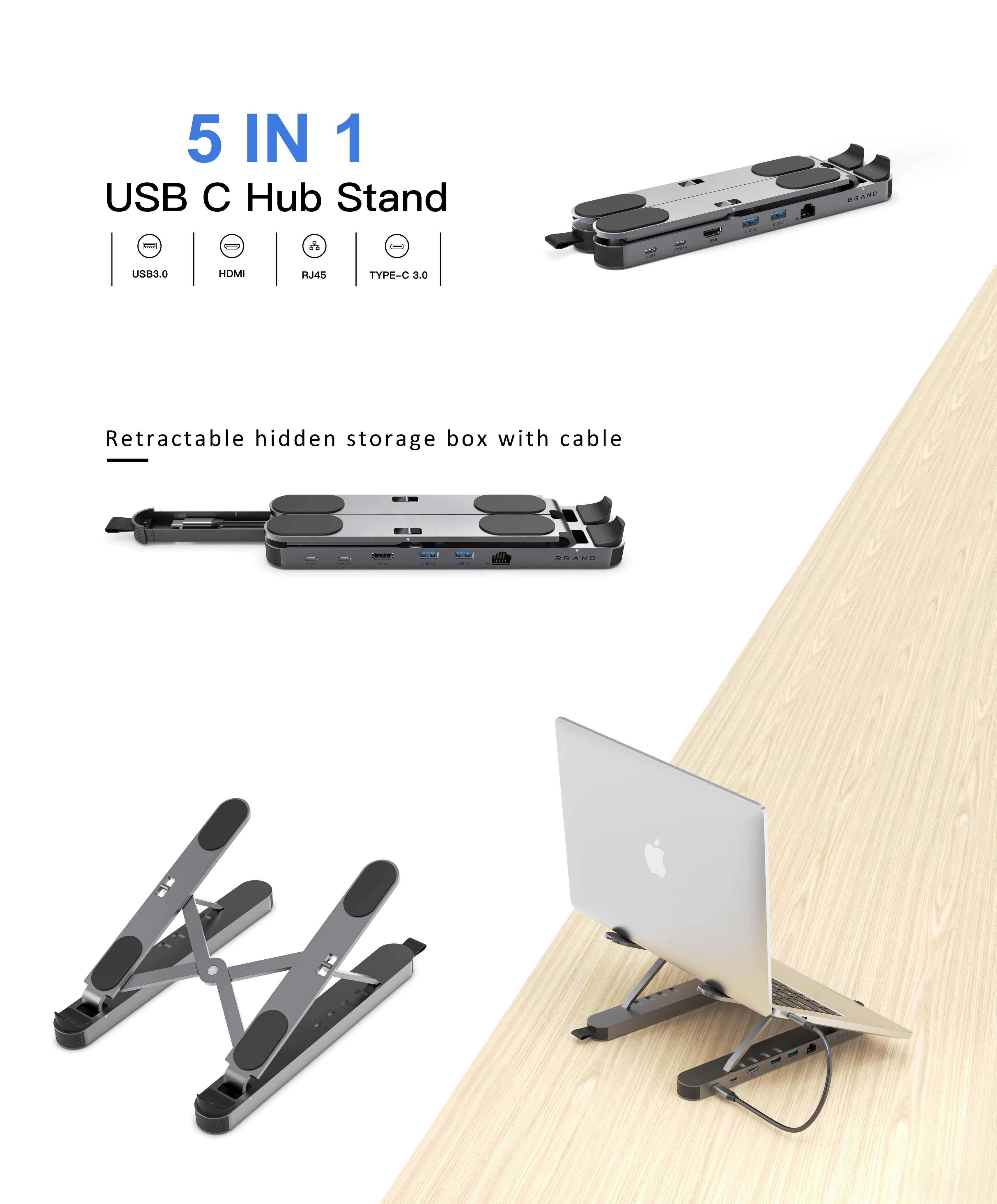 INFINITY LAPTOP STAND (5-IN-1 DOCKING) - COM1 International Pty Ltd