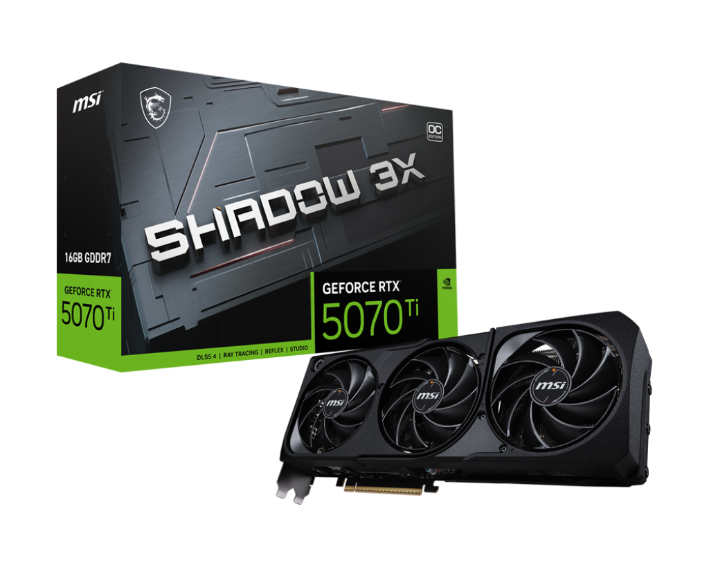 16GB MSI RTX 5070Ti GAMING SHADOW 3X OC GPU - COM1 International Pty Ltd