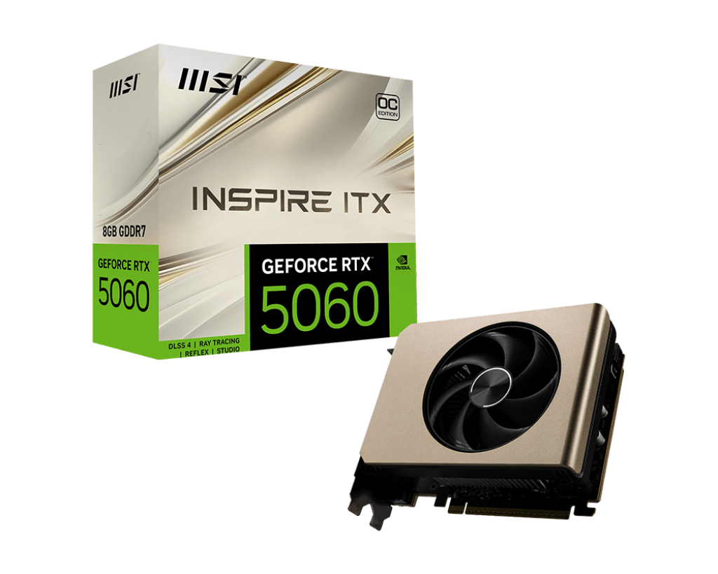 8GB MSI RTX 5060 INSPIRE ITX OC GPU - COM1 International Pty Ltd