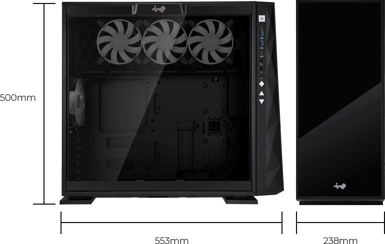 INWIN 309 GAMING EDITION BLACK GAMING CASE - COM1 International Pty Ltd