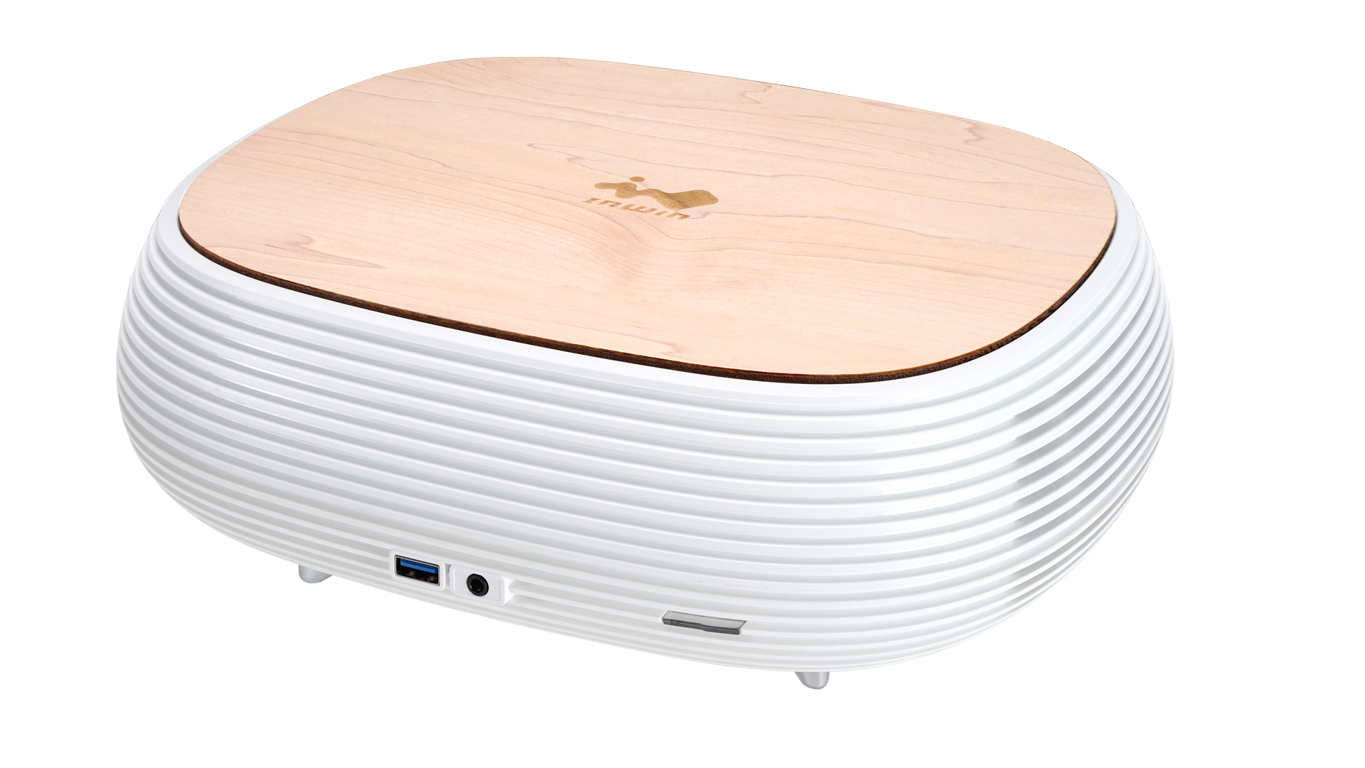 INWIN IW-CS-B1WHI-PS200W B1 PURE Mini-ITX CHASSIS, White 200w Gold PSU ...