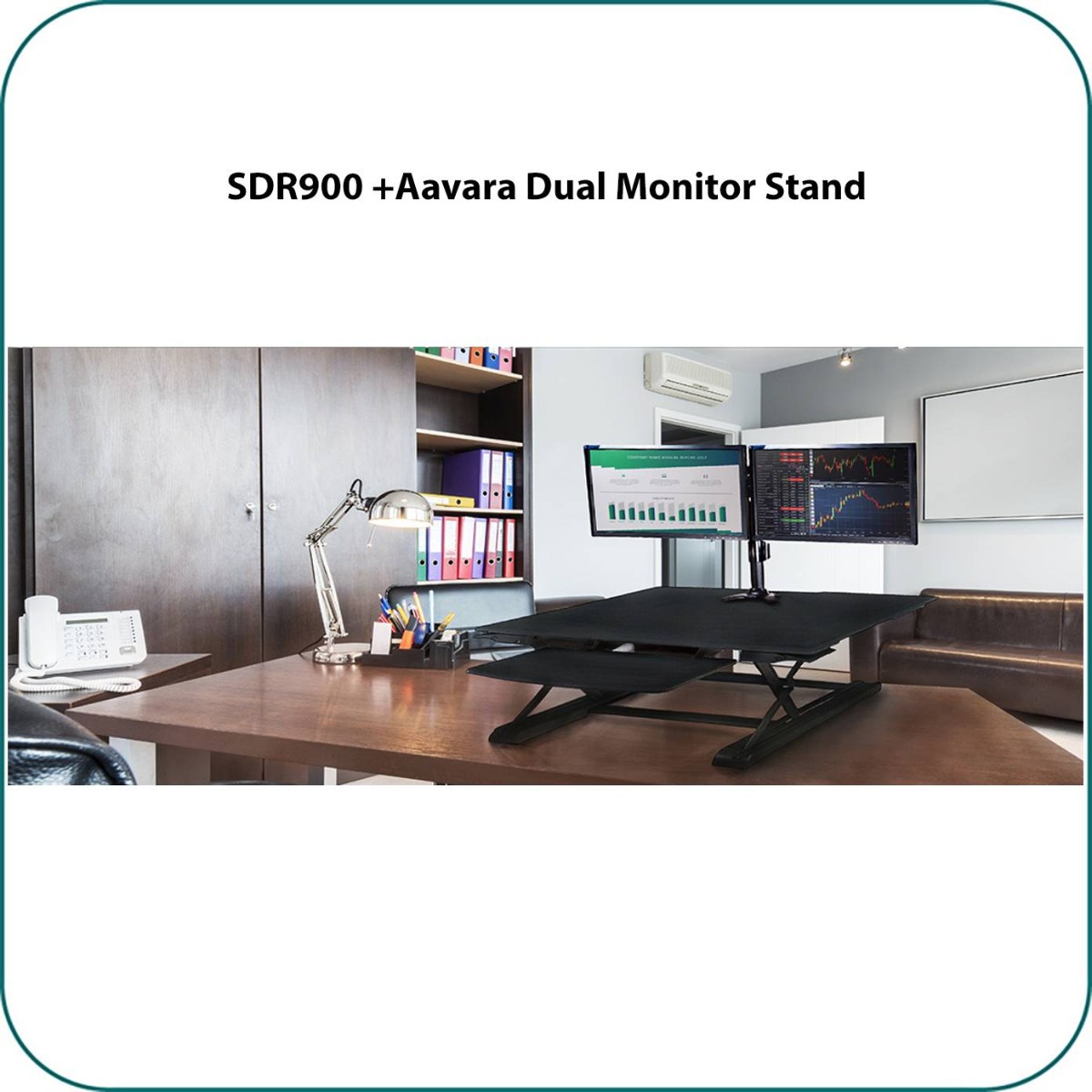 AAVARA SIT-STAND DESK RISER AV-SDR900. - COM1 International Pty Ltd