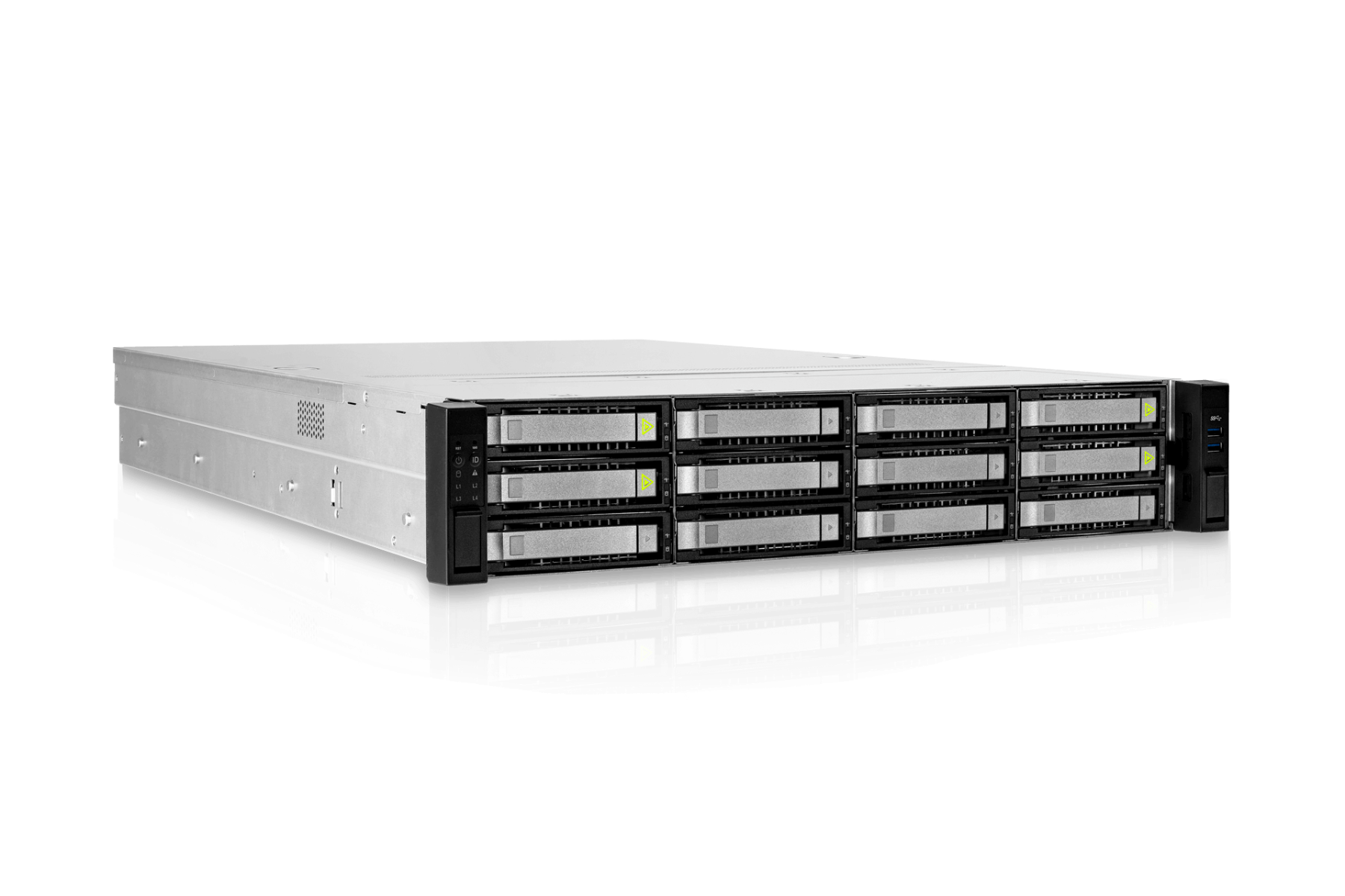 INWIN RS212 2U RACK SERVER CHASSIS/2x1200W RED PSUs/12x3.5" HOT SWAP ...